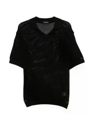 Tagliatore Collared T-shirt - Black