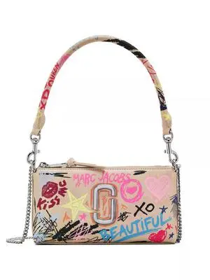 Marc Jacobs The Snapshot Scribble-design Shoulder Bag - Neutrals