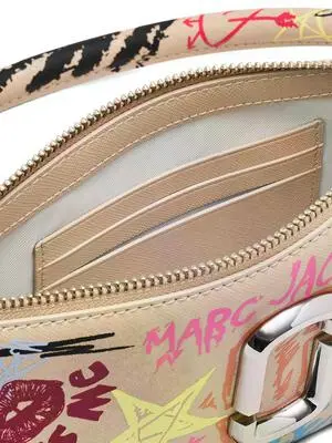 Marc Jacobs The Snapshot Scribble-design Shoulder Bag - Neutrals