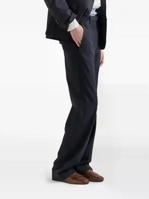 Prada Wool Wide-leg Pants - Blue