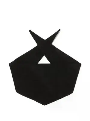 RIER Fleece Trim Scarf Black