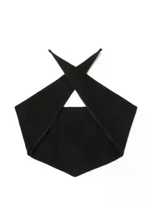 RIER Fleece Trim Scarf - Black