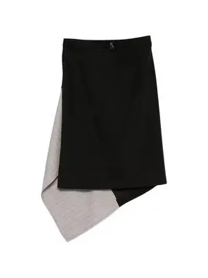 Patrizia Pepe Striped Panel A-line Skirt
