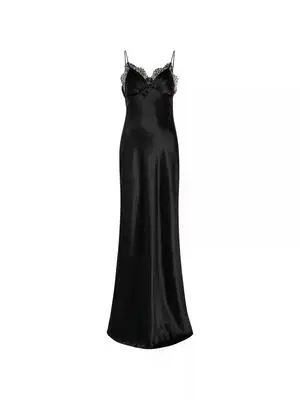 NILI LOTAN Sylas Lace-detail Maxi Dress - Black