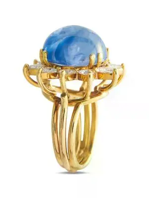 LB EXCLUSIVE 18k Yellow Diamond And Sapphire Ring