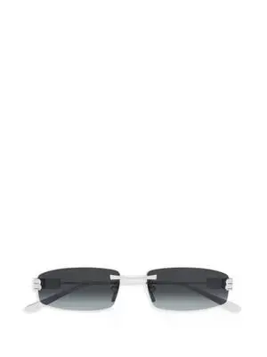Balenciaga Rectangle-frame Sunglasses - Silver