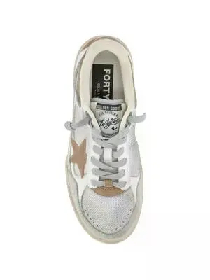 GOLDEN GOOSE Star Appliqué Leather Sneakers - Neutrals