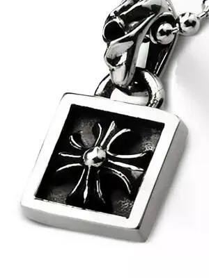 Chrome Hearts Framed Ch Plus Ball Chain Necklace