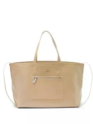 Lacoste Large Lite Glossy Tote Bag - Neutrals