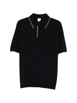 Paul Smith Striped Polo Shirt - Black