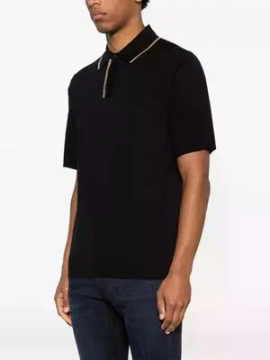 Paul Smith Striped Polo Shirt - Black