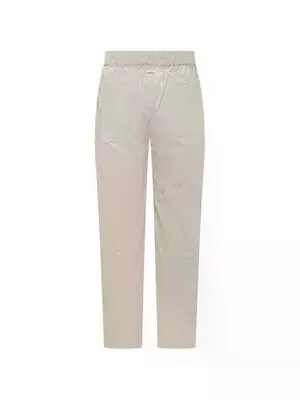 A PAPER KID Logo-patch Trousers - Neutrals