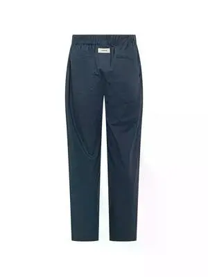 A PAPER KID Logo-patch Trousers - Blue