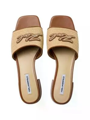 Karl Lagerfeld Petalo Ii Raffia-effect Sandals