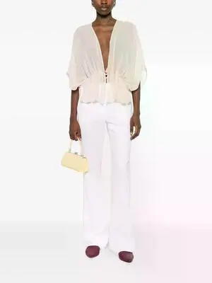 Max Mara Buttoned Ruffled Top