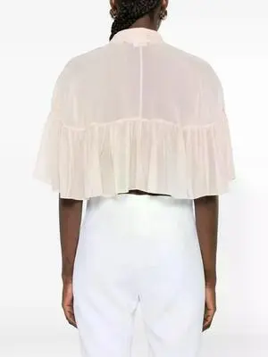 Max Mara Cape Shirt With Tie Detail - Pink