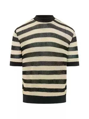 A PAPER KID Striped Knitted T-shirt