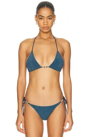 Bond Eye Beaded Ingrid Bikini Top - Ink