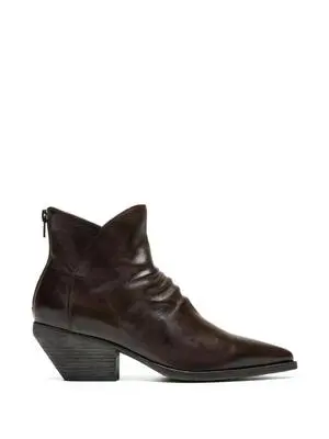 Officine Creative Arielle Pointed Leather Boots - Brown
