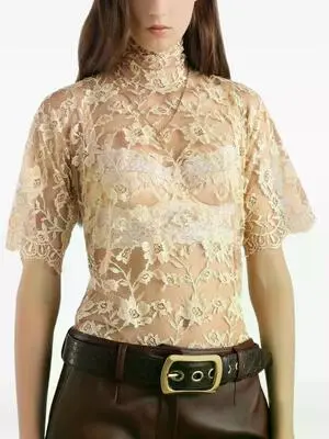 Dolce & Gabbana Floral-lace Blouse - Neutrals