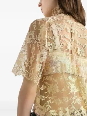 Dolce & Gabbana Floral-lace Blouse - Neutrals