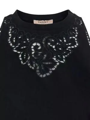 TWINSET Crochet Detail Top - Black