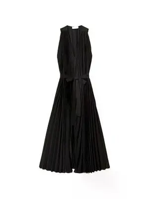 TWINSET Crêpe De Chine And Poplin Maxi Dress With V-neck And Belt