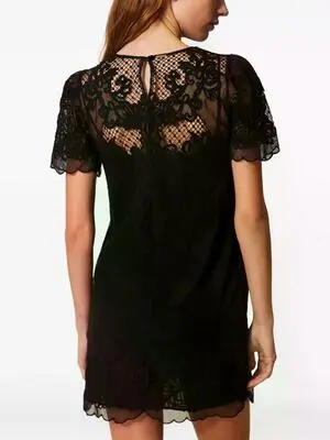 TWINSET Short Lace Dress With Scalloped Details