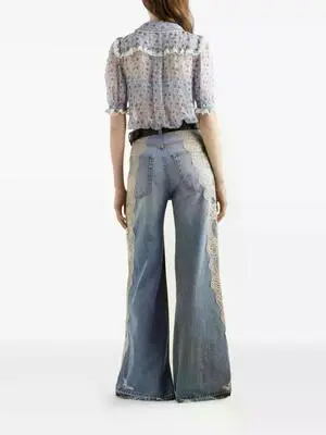 Dolce & Gabbana Floral Print Ruffled Top