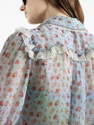 Dolce & Gabbana Floral Print Ruffled Top