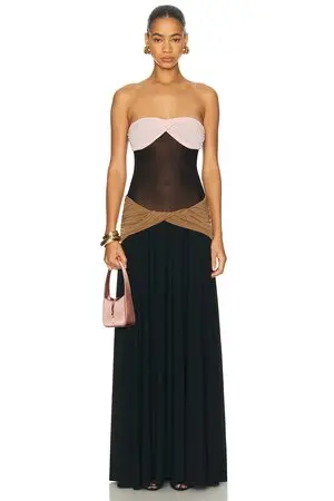 Burc Akyol Caryatid Jersey Dress - Black  Rose Petal  & Hazel