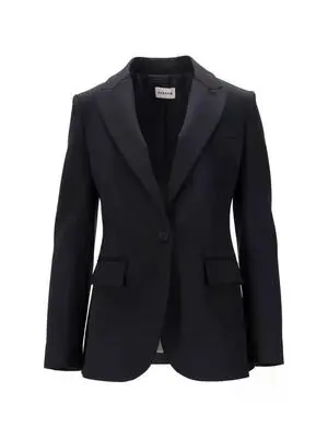 P.a.r.o.s.h Notched Lapel Single-breasted Jacket - Blue