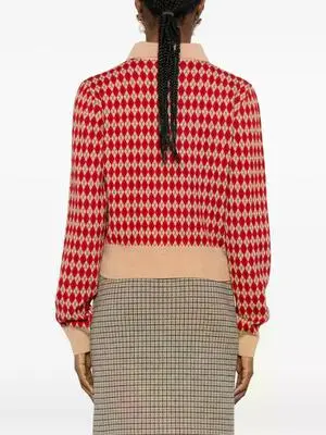N°21 Diamond-pattern Polo Shirt