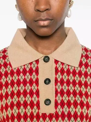 N°21 Diamond-pattern Polo Shirt