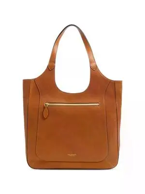 THE BRIDGE Zip-pocket Leather Shoulder Bag - Brown
