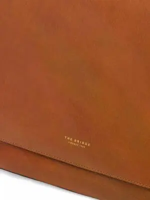 THE BRIDGE Zip-pocket Leather Shoulder Bag - Brown