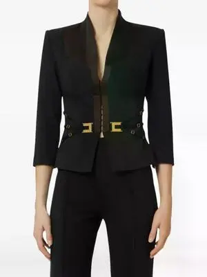 Elisabetta Franchi V-neck Blazer With Buckle Detail