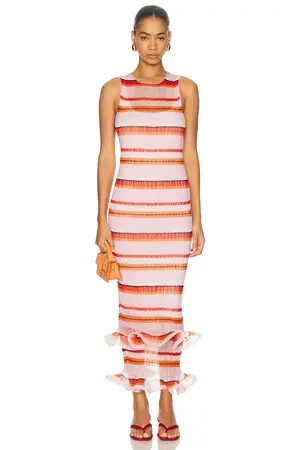 Simkhai Daniella Midi Dress - Blossom Stripe