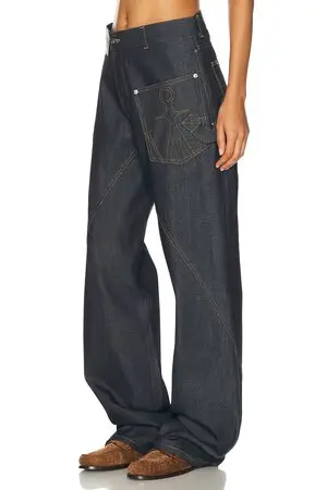 JW Anderson Twisted Workwear Pants - Indigo