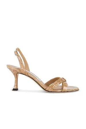 JIMMY CHOO Elsy Embossed Croc 70 Sandal