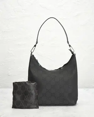 FWRD RENEW Gucci Clasp Hobo Bag - Black