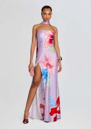 Retrofete Tizzy Strapless Silk Gown