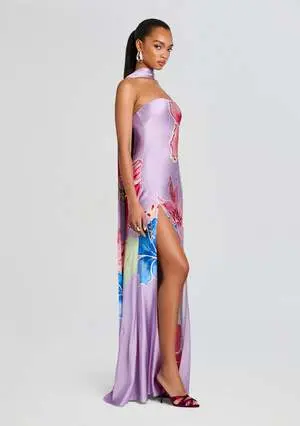 Retrofete Tizzy Strapless Silk Gown