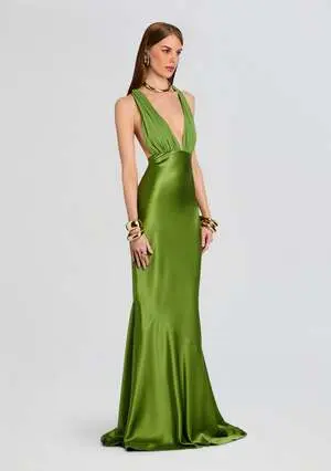 Retrofete Fig Gown - Kiwi