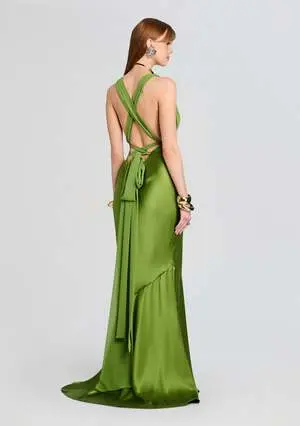 Retrofete Fig Gown - Kiwi
