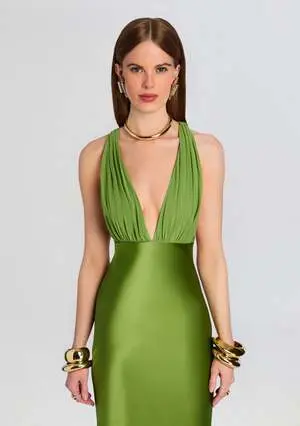 Retrofete Fig Gown - Kiwi