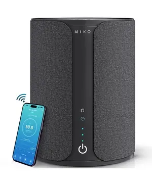 MIKO Ibuki 2.0 Smart Home Air Purifier With App Control & Oil Diffuser Covers Up To 1500 Sq Ft - Black