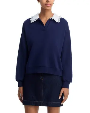 Aqua Ruffle Sweatshirt