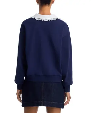 Aqua Ruffle Sweatshirt