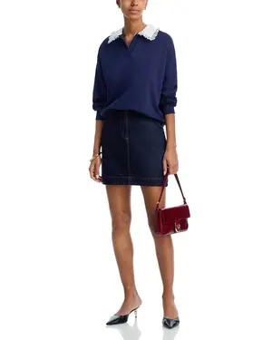 Aqua Ruffle Sweatshirt